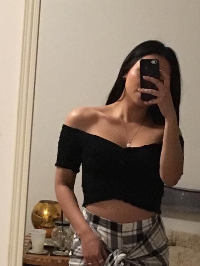 Crossover Shirred Off Shoulder Top BLACK: Blouses ONE SIZE | ZAFUL