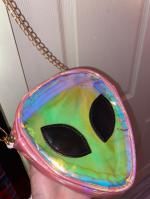 Alien Shape Hologram Crossbody Bag In SILVER | ZAFUL 2025