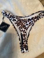 ZAFUL Leopard Animal Print Thong Bikini Bottom In WHITE | ZAFUL 2024