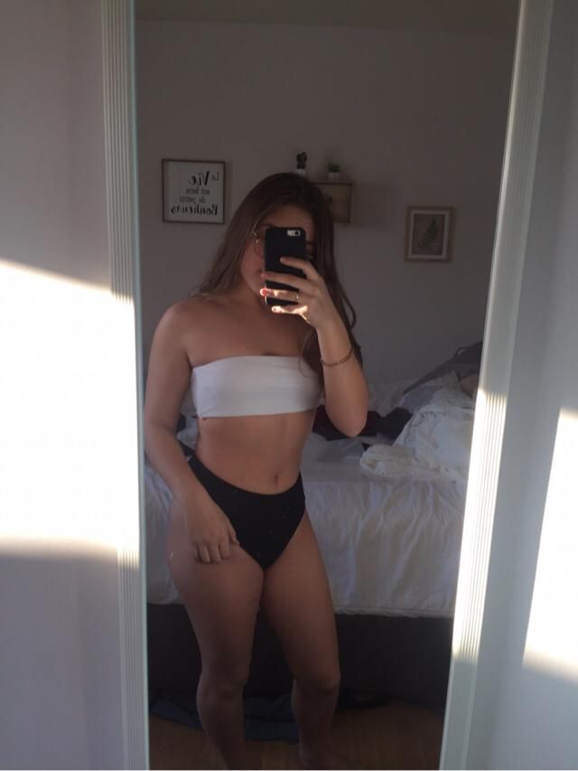 [25 Off] [hot] 2019 High Cut Two Tone Bandeau Bikini Set In Black Zaful