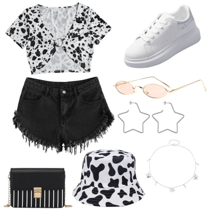 Outfits With This Is My Really Cute Cow Print Outfit I Love This... | Z ...